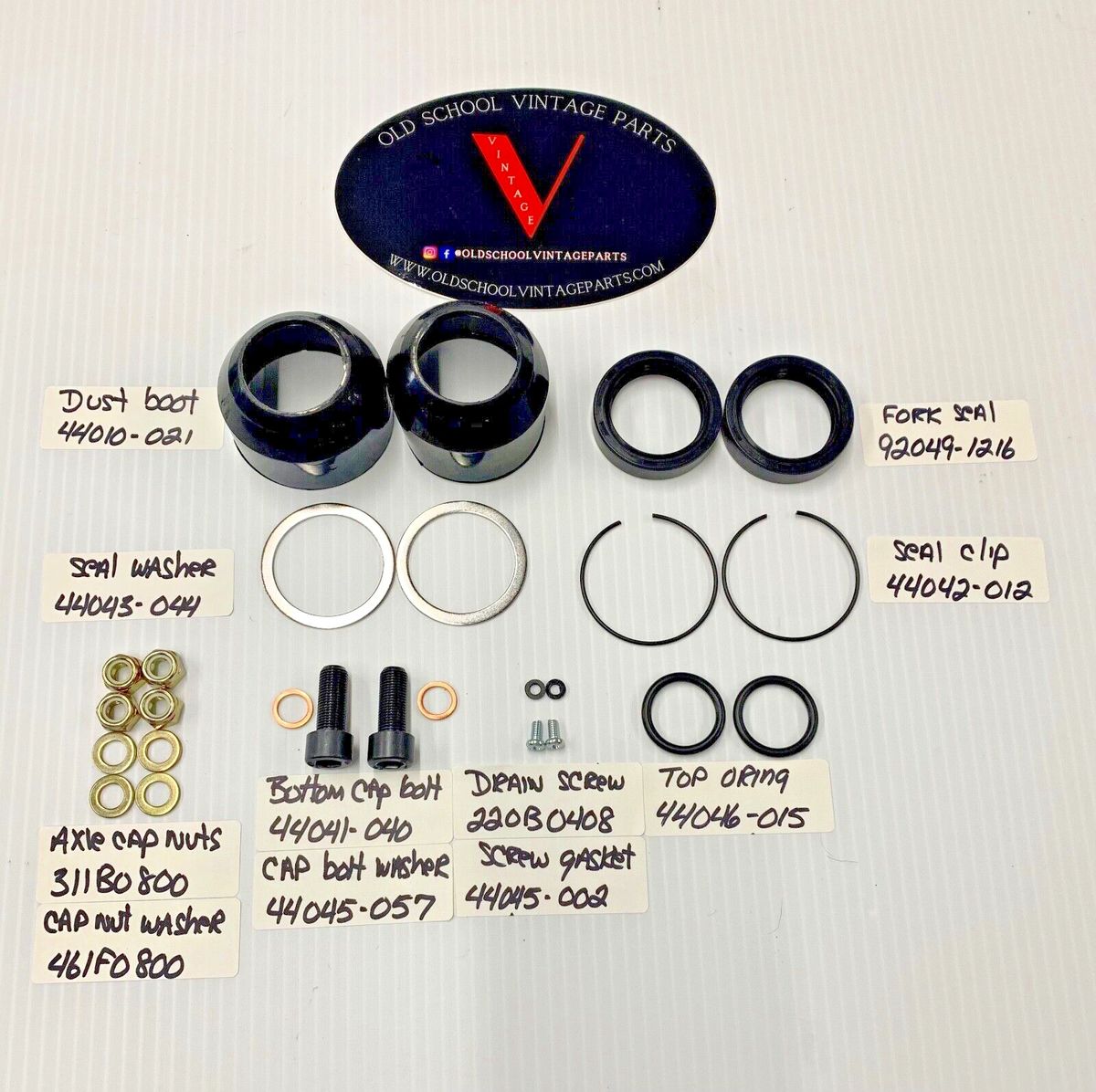 OSVP-KIT004 Kawasaki H1,H2,Z1,KZ 900,1000 Complete Front Fork Rebuild Kit.