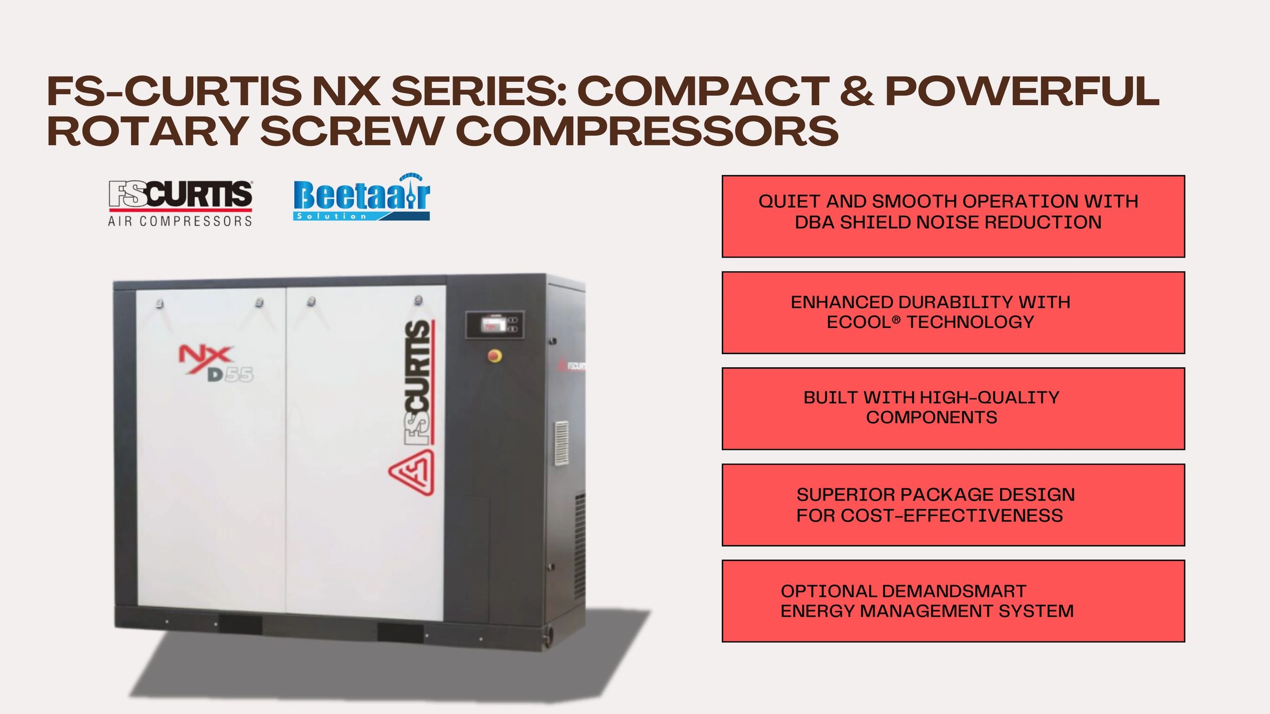 FS-Curtis Nx Series: Compact & Powerful Rotary Screw Compressors
