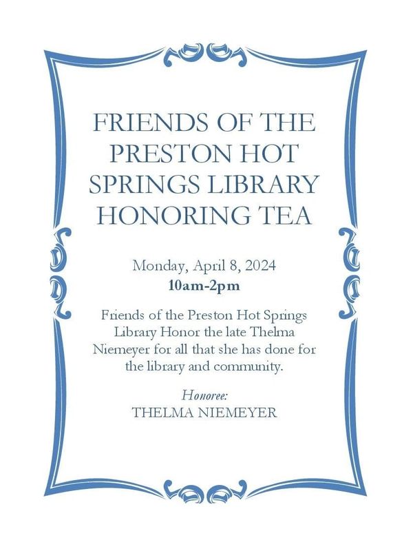 Preston Hot Springs Town-County Library - Home