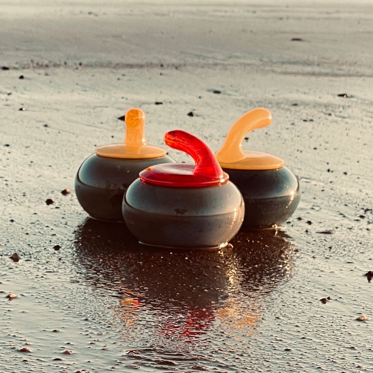 Blown Glass Curling Rocks