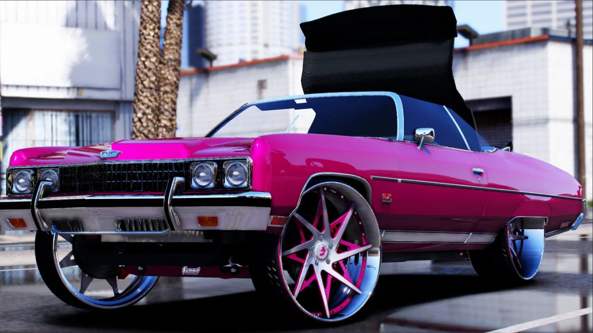 1973 Chevy Convertible Donk On Forgiatos Animated Roof Pnut Customs