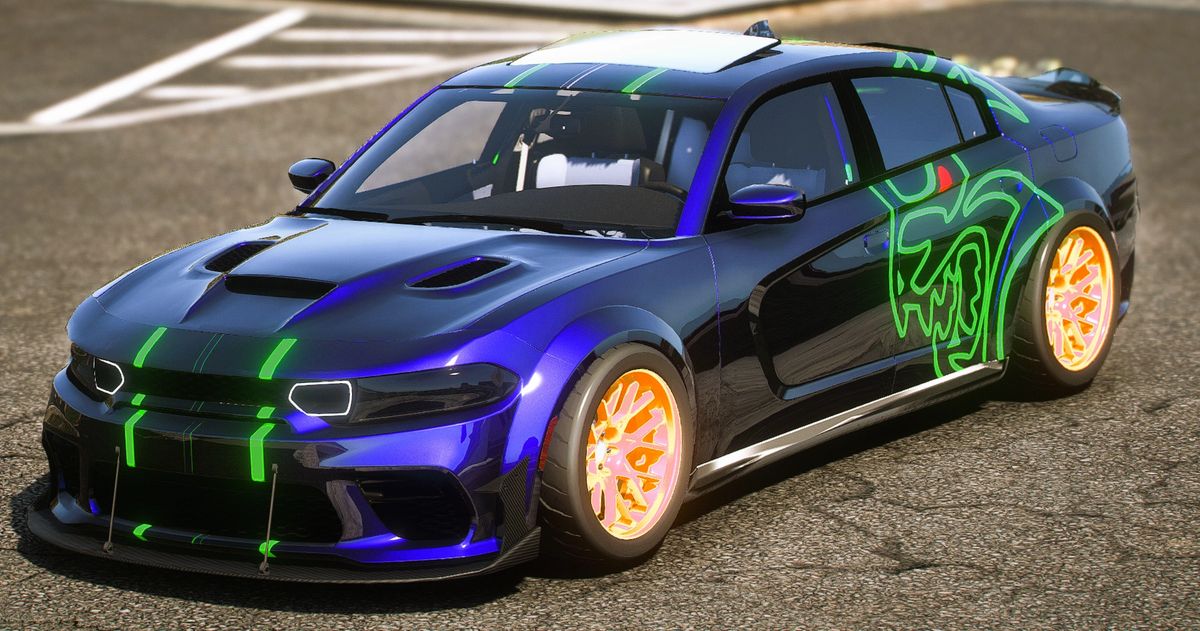 (Debadged) Dodge Charger Hellcat With Cash, AK's and Money (Removable ...