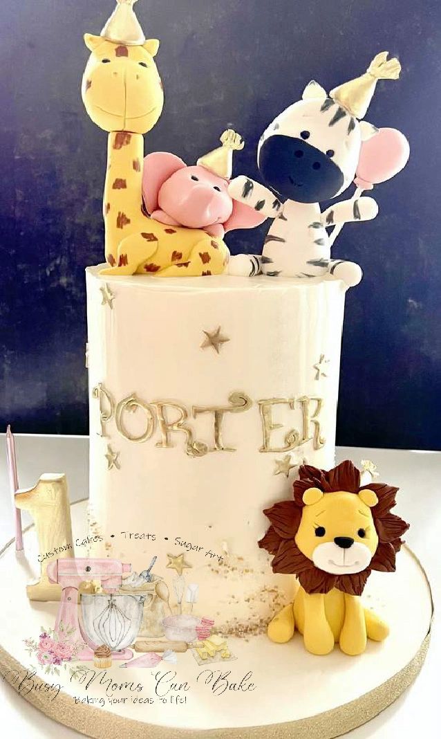 Safari Party Animal Themed Cake