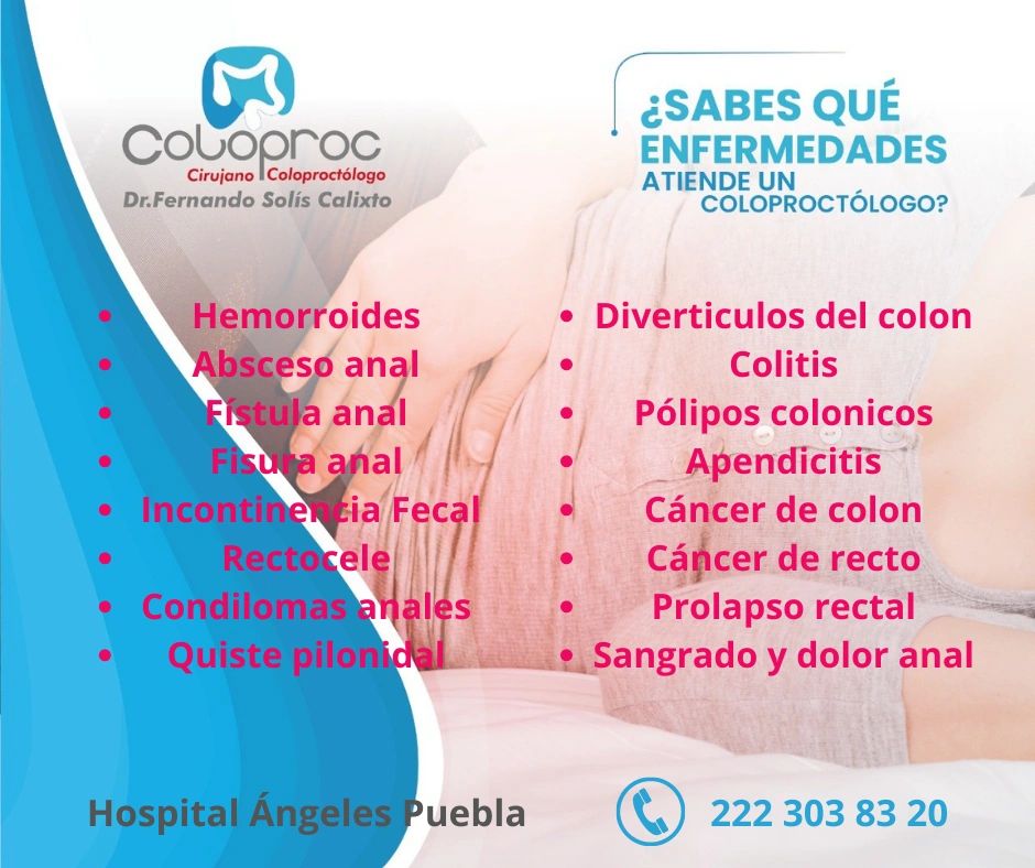 Enfermedades que trata un Coloproctólogo