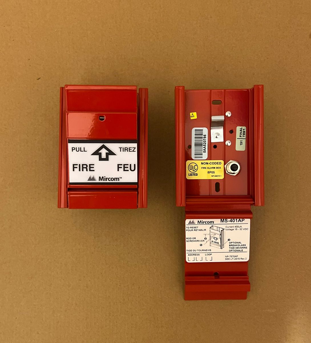 Mircom Pull Station Ms401AP