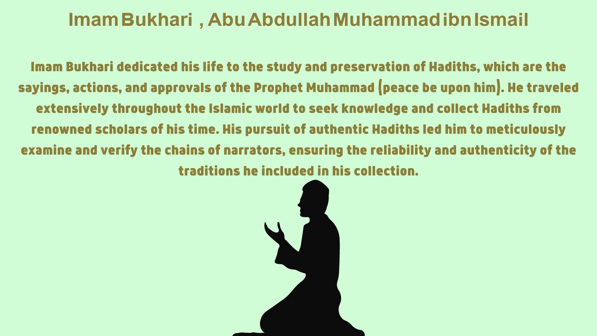 Imam Bukhari Abu Abdullah Muhammad ibn Ismail