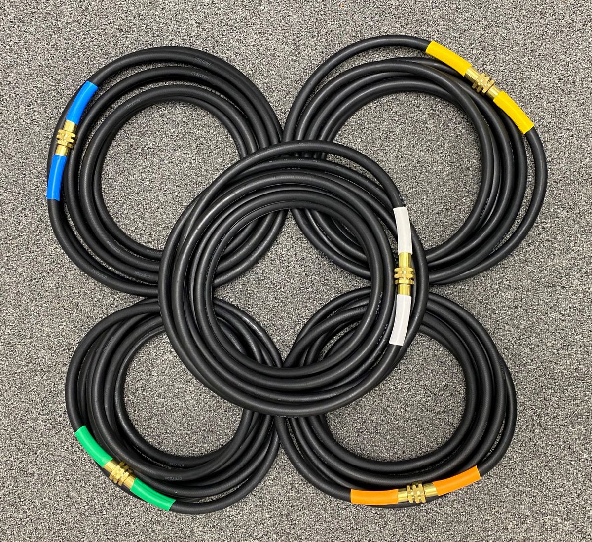 Air / Water Hoses (Attach to Manifold or Mud Rescue Equipment) - Set of 5