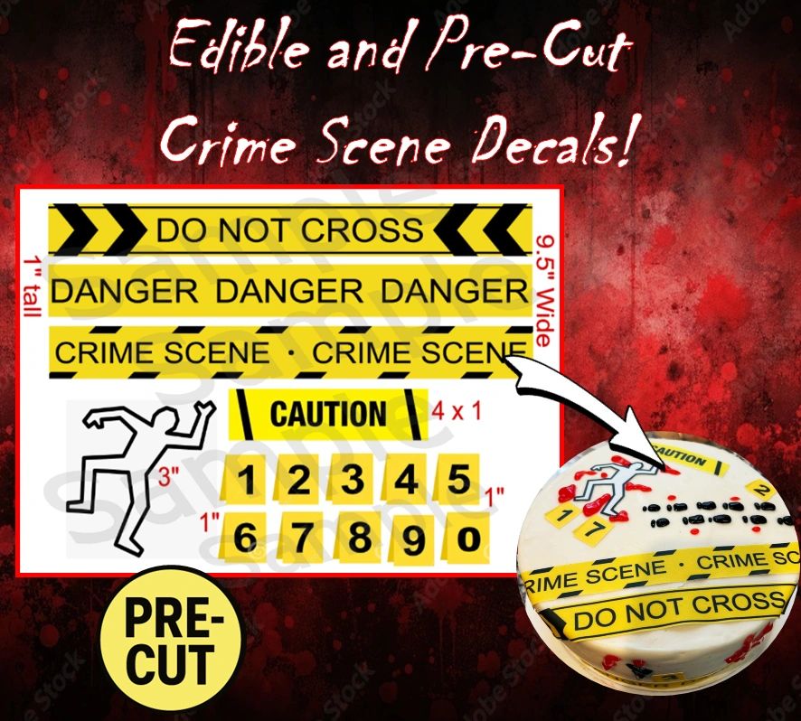 Edible Crime Scene Images for cakes, cupcakes, cookies and more! Crime ...