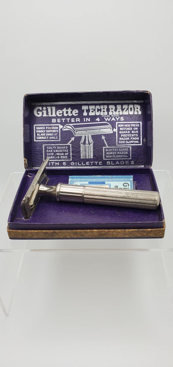 Gillette Fat Handle Nickel Tech Razor