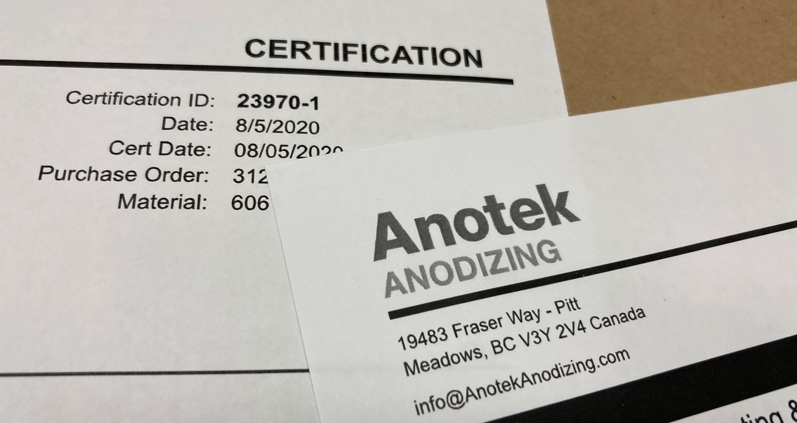 What is a Certificate of Conformance?