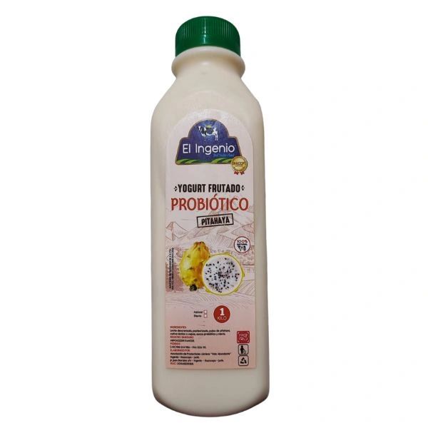 Yogurt natural probiótico endulzado con Stevia sabor Pitahaya x 1L El ...