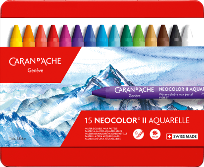Neocolor II tin of 15 colours