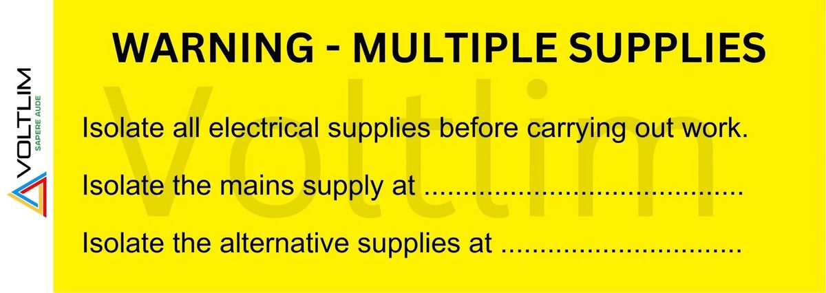 SS 638 Warning Notice Alternative Supplies Label Sticker 155mm x 55mm ...