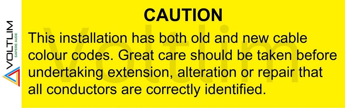 SS 638 Warning Notice for Non-Standard Colours Label Sticker 160mm x ...