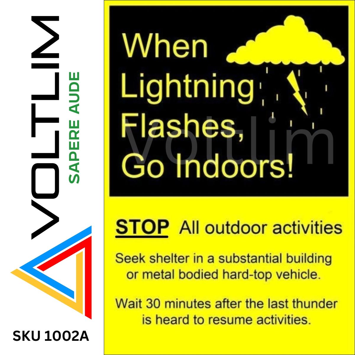 SS 555 Lightning Protection System (LPS) Warning Sign Outdoor Sticker ...