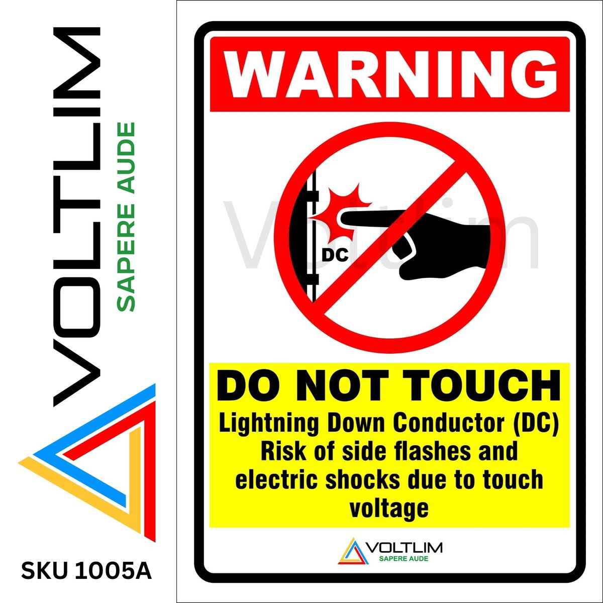 Lightning Protection System (LPS) Warning Sign Do Not Touch Outdoor ...