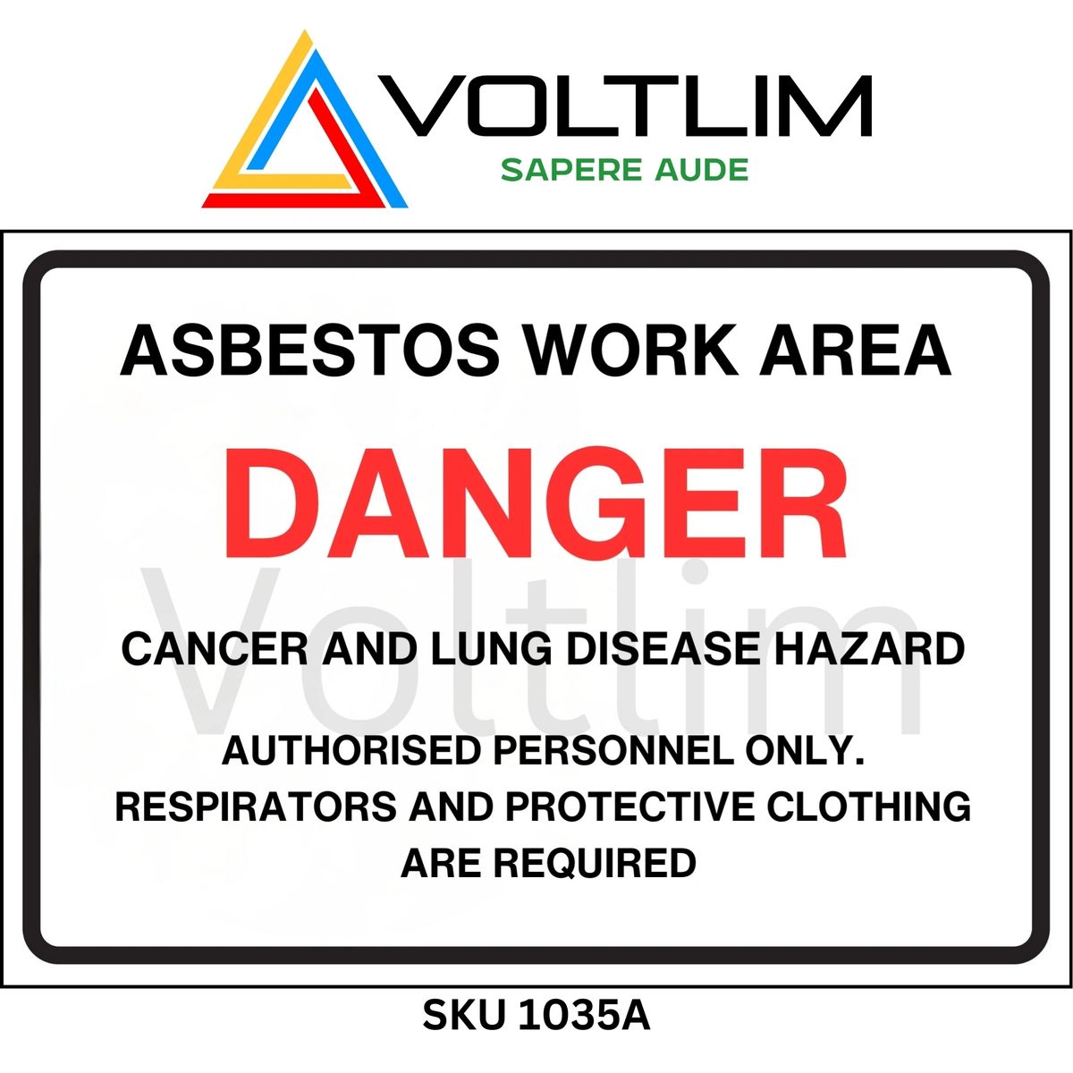 WSH Danger Asbestos Work Area Warning Sign Label Sticker (Various Sizes ...