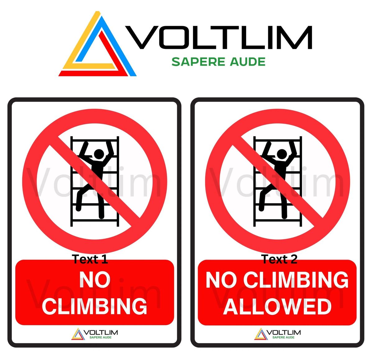 No Climbing Prohibition Symbol Stop Sign Label Sticker (Various Sizes ...