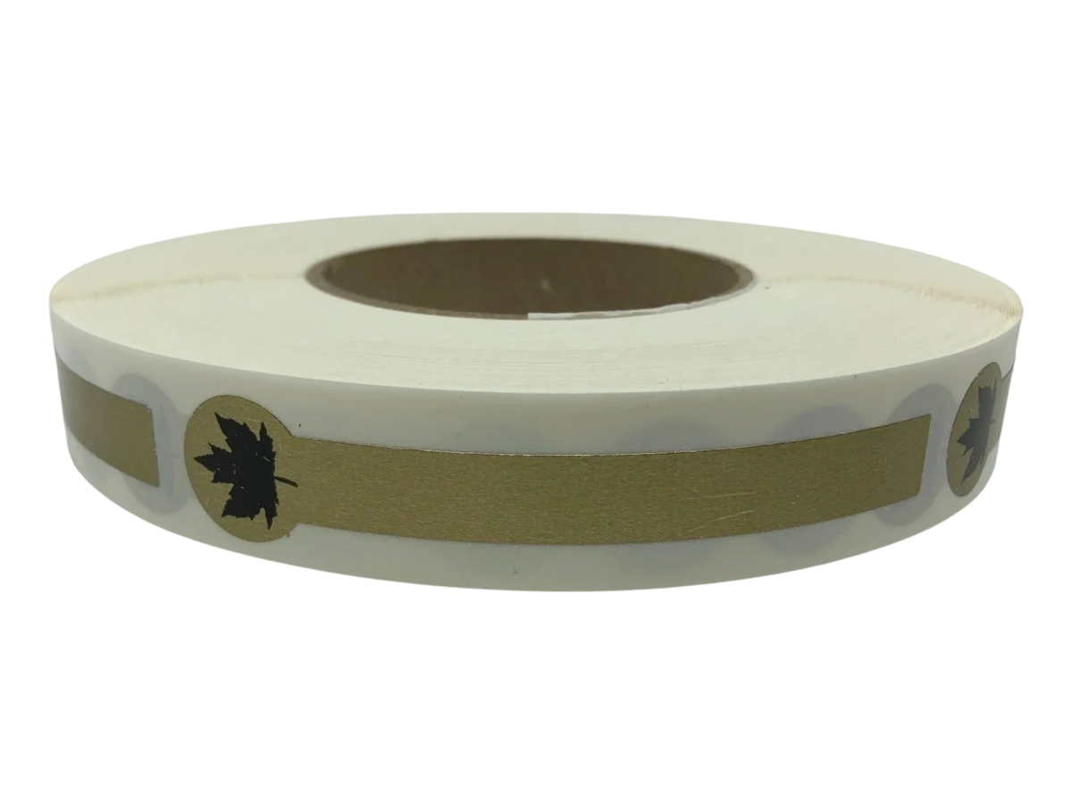 Tamper Evident Maple Leaf Label - Roll of 1000