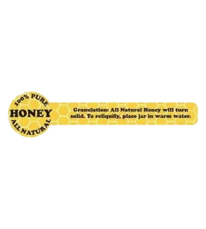 Tamper Evident 100% Pure Honey Label - Roll of 1000