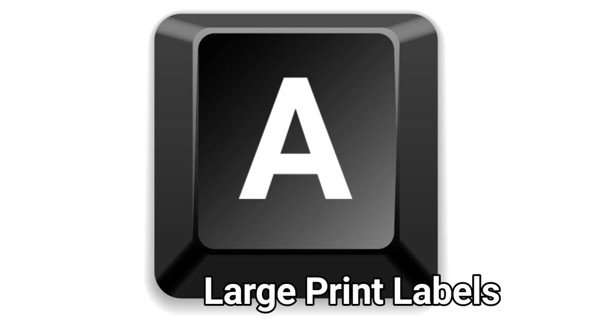Large Print Keyboard Labels
