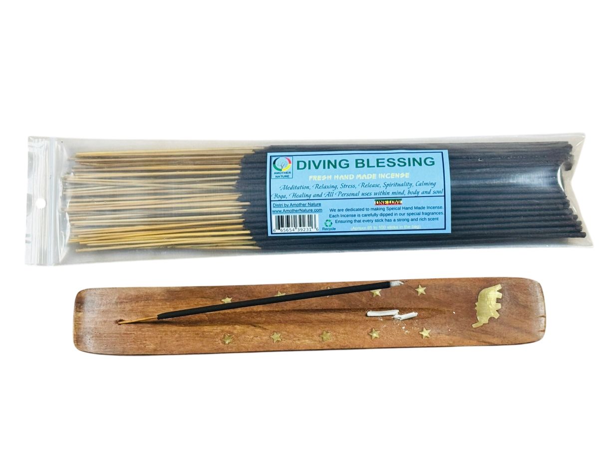 Diving Blessing Incense -Fresh Hand Made (85-100 Sticks per Pack) 11" Inch