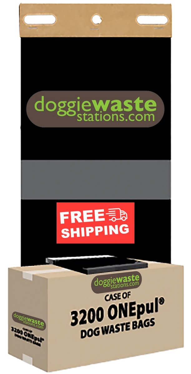 Single Pull Bags- One Pull Bags- Doggie Waste Bags- Case of 3200 Bags