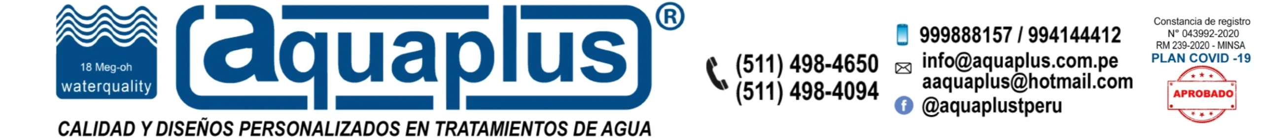 Tratamientos De Agua - Aquaplus Technologies Peru SAC