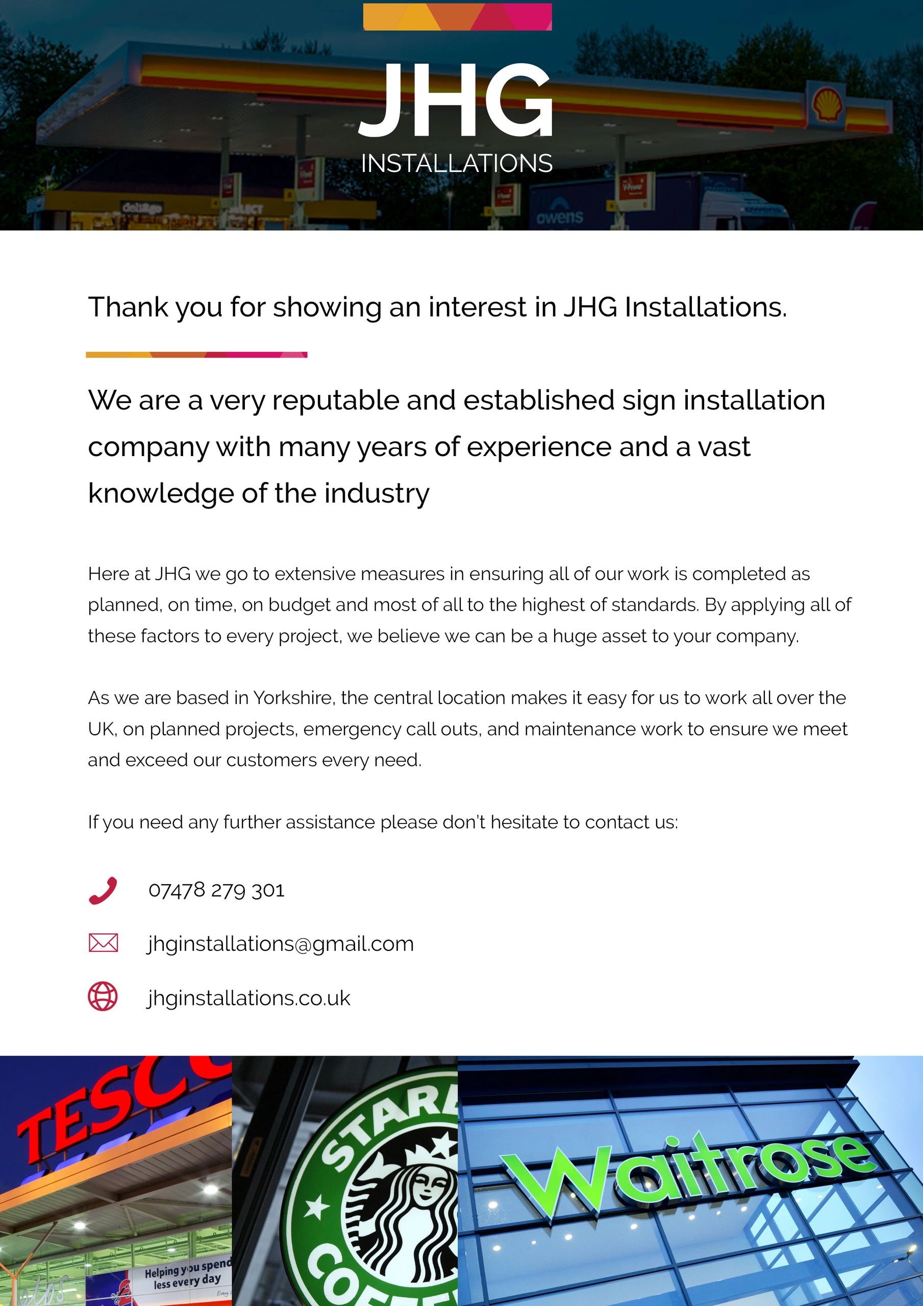 Jhg installations ltd - Sign Installation, Signage, Neon Signage