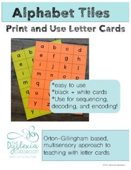 Alphabet Tiles - Print and Go Letter Cards
