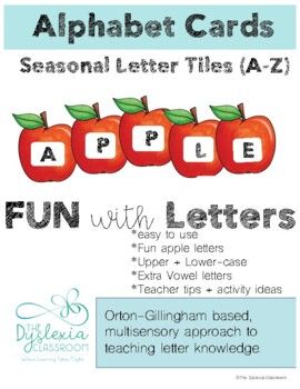 Printable Apple Alphabet Letter Tiles