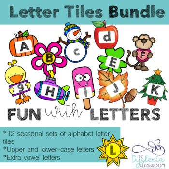 Printable Seasonal Letter Tiles Bundle