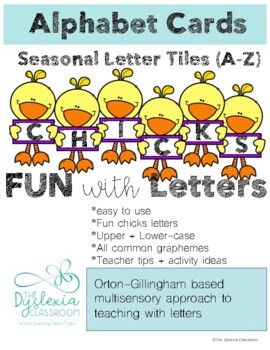 Printable Chicks Letter Tiles + Phonics Tiles
