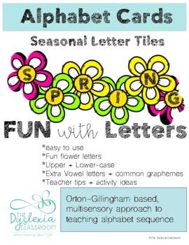 Printable Flower Letter Tiles + Phonics Tiles