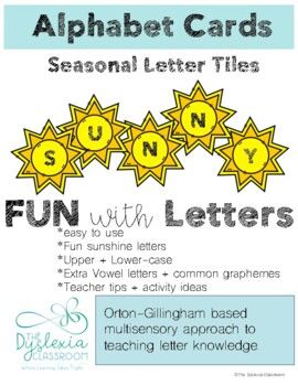 Printable Sunshine Letter Tiles + Phonics Tiles