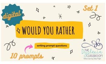 Digital Would You Rather Writing Prompts