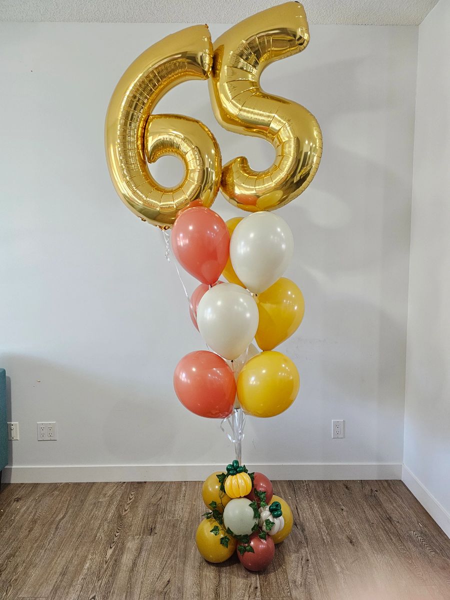 Helium Number Balloon Bouquet