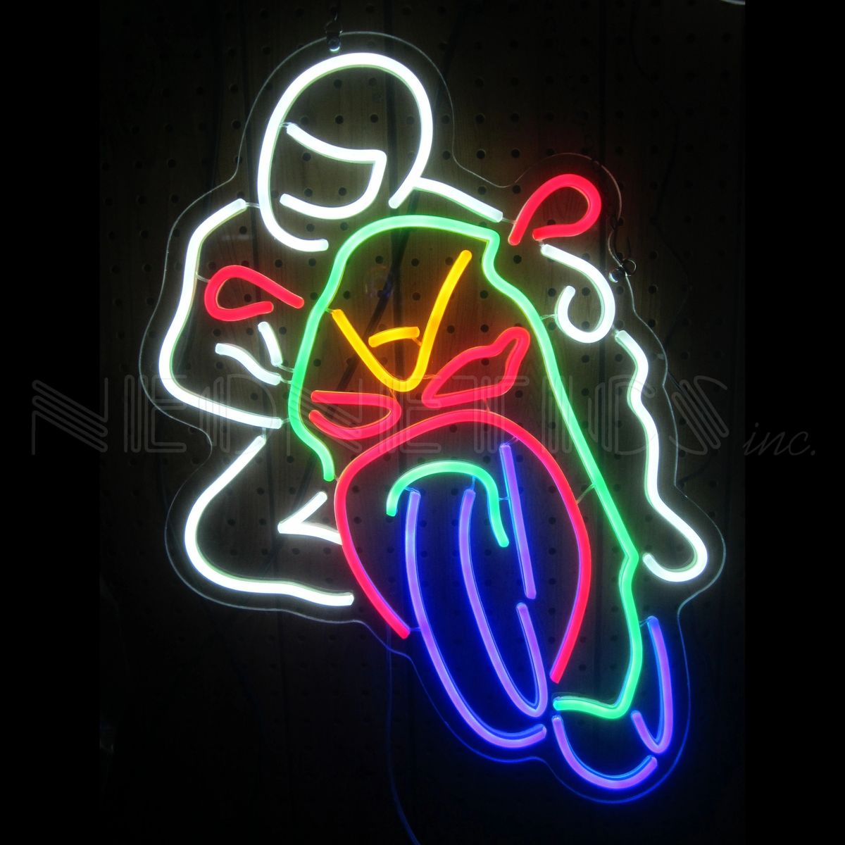 Flex LED Motorcycle Light Up Sign with Acrylic Backing