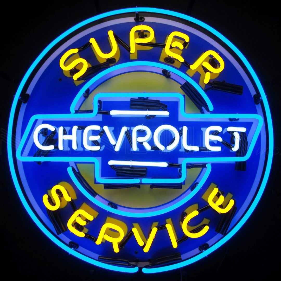 CHEVROLET SUPER SERVICE NEON SIGN | CHEVY SUPER SERVICE
