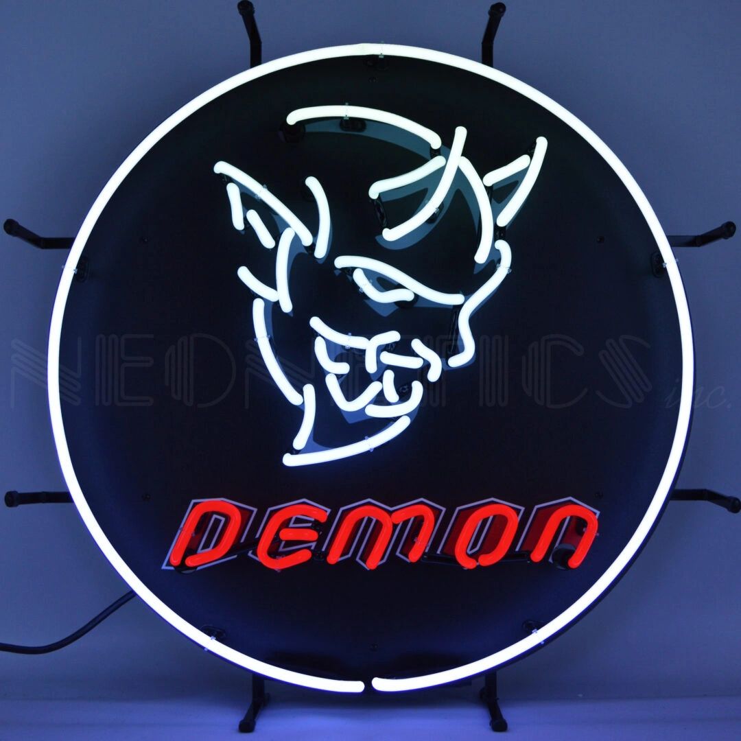 NEONETICS Dodge Demon Neon Sign with Backing Chrysler