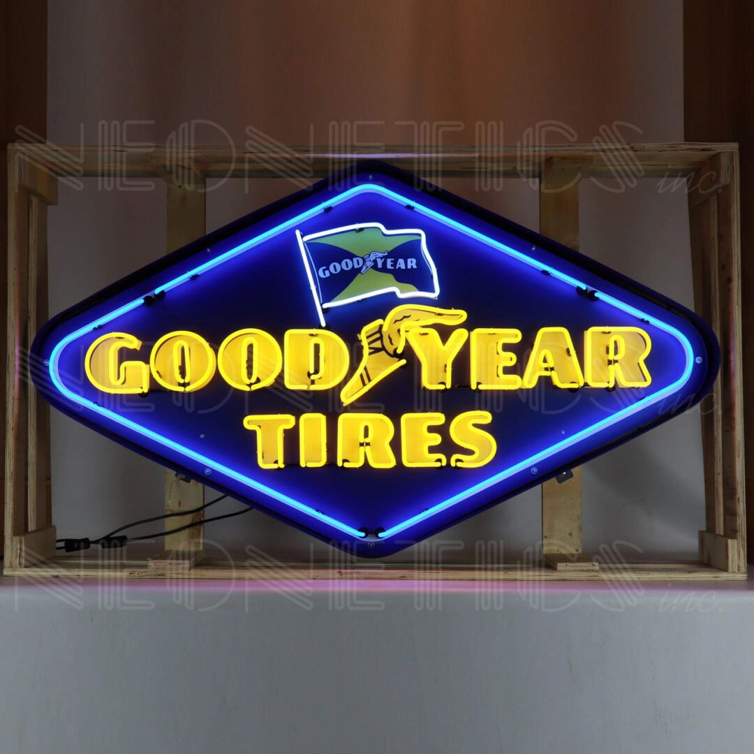 Neonetics 5 foot Goodyear Tires Diamond Neon Sign in Steel Can - FREE ...