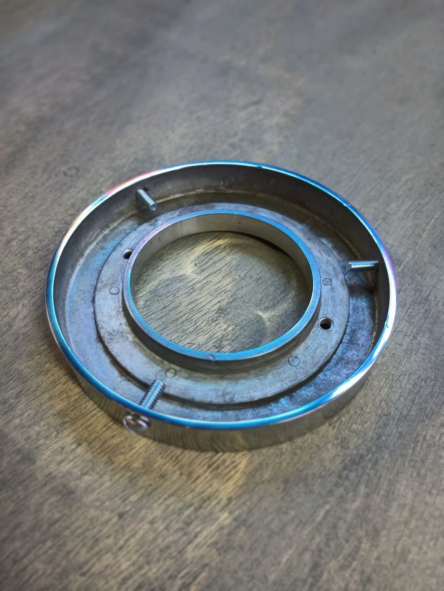 6" POLISHED ALUMINUM GLOBE MOUNTING RING 6" GLOBE RINGS