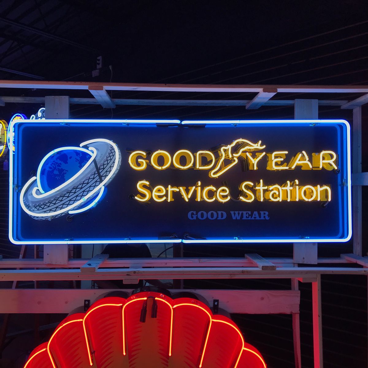 Goodyear Service Station Neon Sign Good Year Tires Good Wear MADE IN USA!