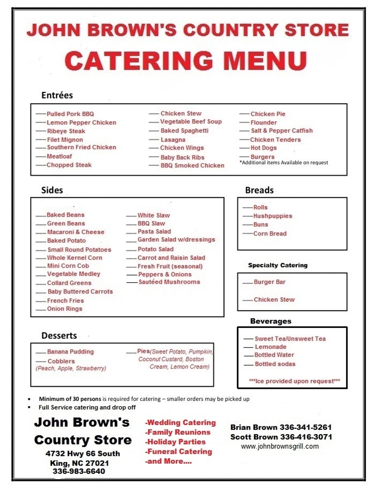 Catering
