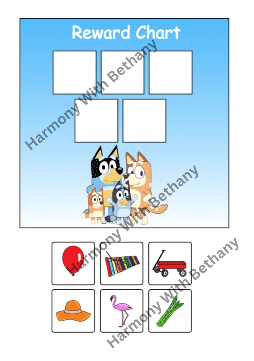 Bluey Reward Chart/Token Board - DIGITAL DOWNLOAD