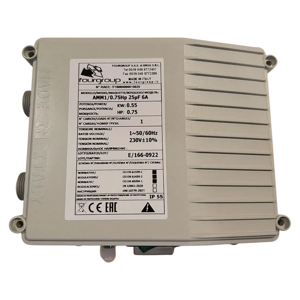 Capacitor Box 0.55kW (AMM1/0.75Hp 25uF 6amp)
