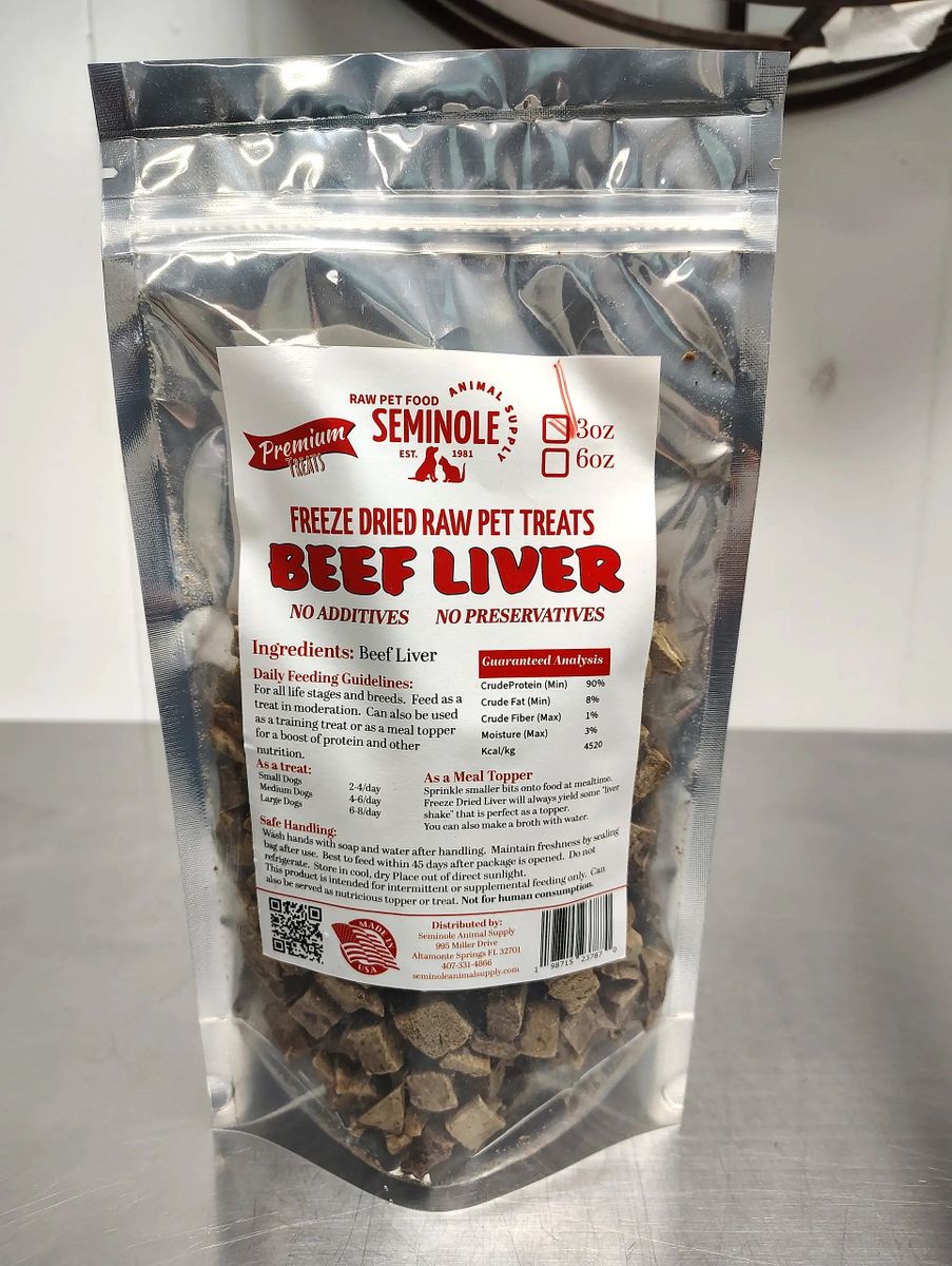 3oz Freeze Dried Raw Beef Liver
