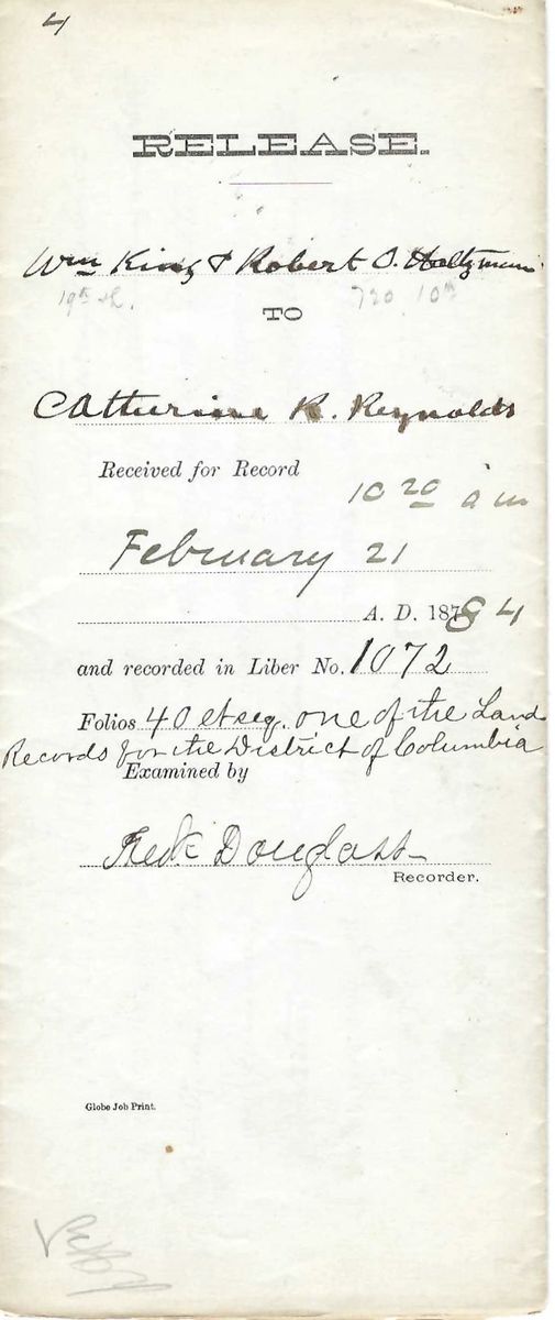 Former Slave, Abolitionist Frederick Douglass Signs Deed For Washington ...