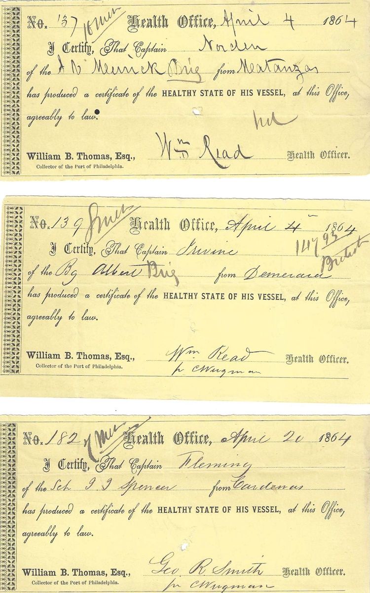 Abolitionist William B. Thomas, Appointed By Lincoln As Collector Of ...