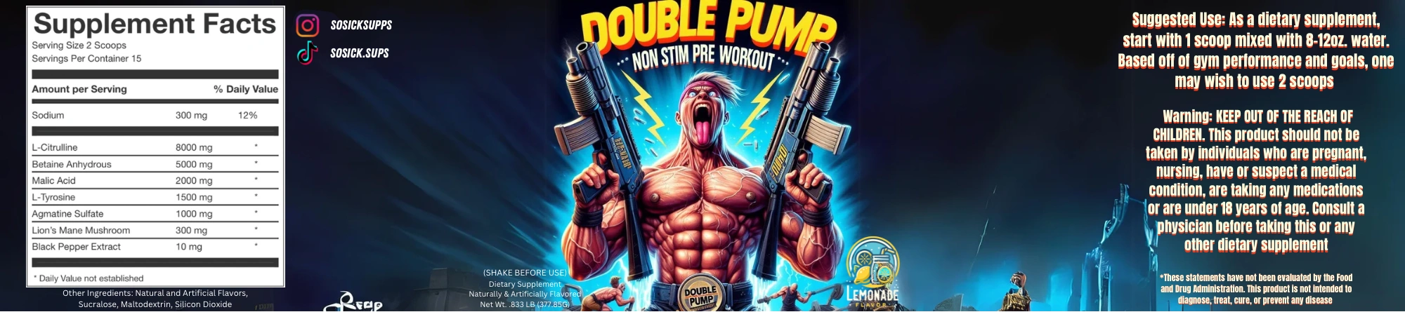 SoSick Supplements - Supplement, Pre Workout Mix, Pre Workout Supplements